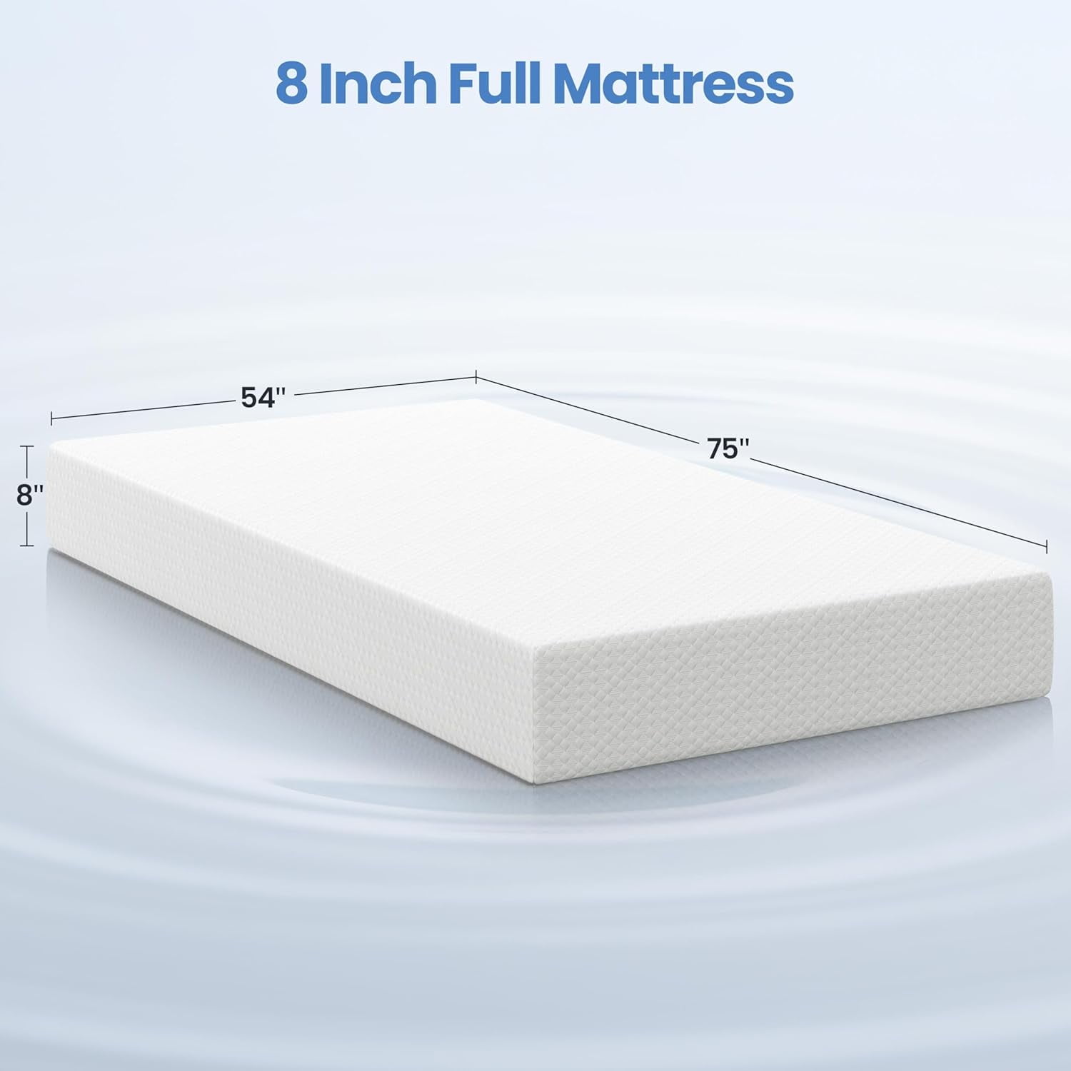8 Inch Full Size Mattress 3 Foam Layer Cooling Gel Memory Foam ...