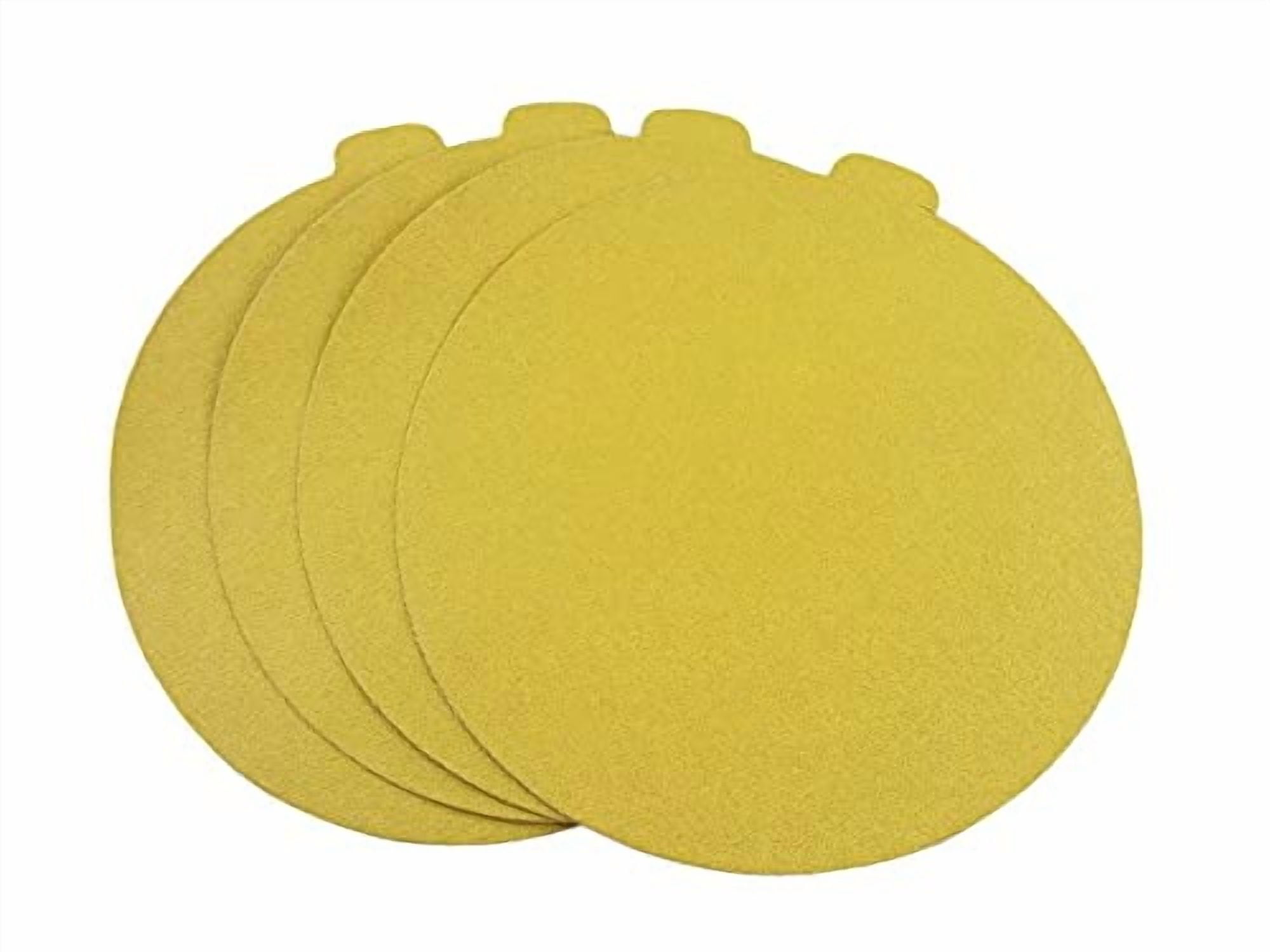 8 Inch Gold Adhesive PSA Paper Tab Sanding Discs (25 Pack, 80 Grit ...