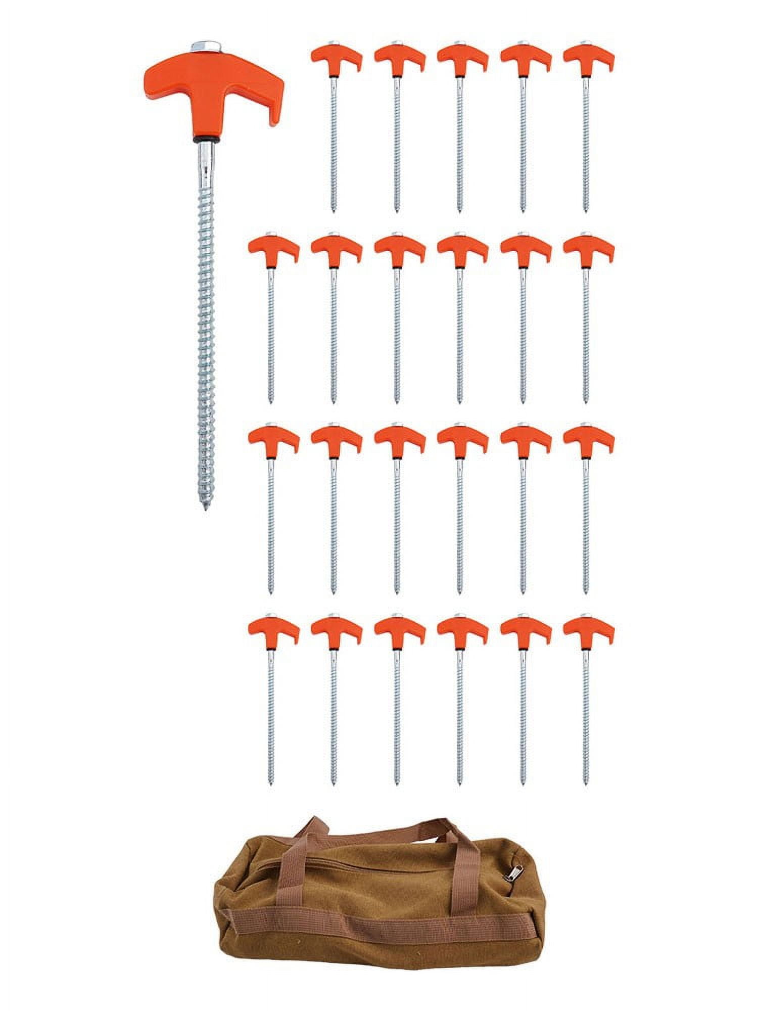 8 Inch Heavy Duty Screw In Tent Stakes Secure Your Shelter In Any ...
