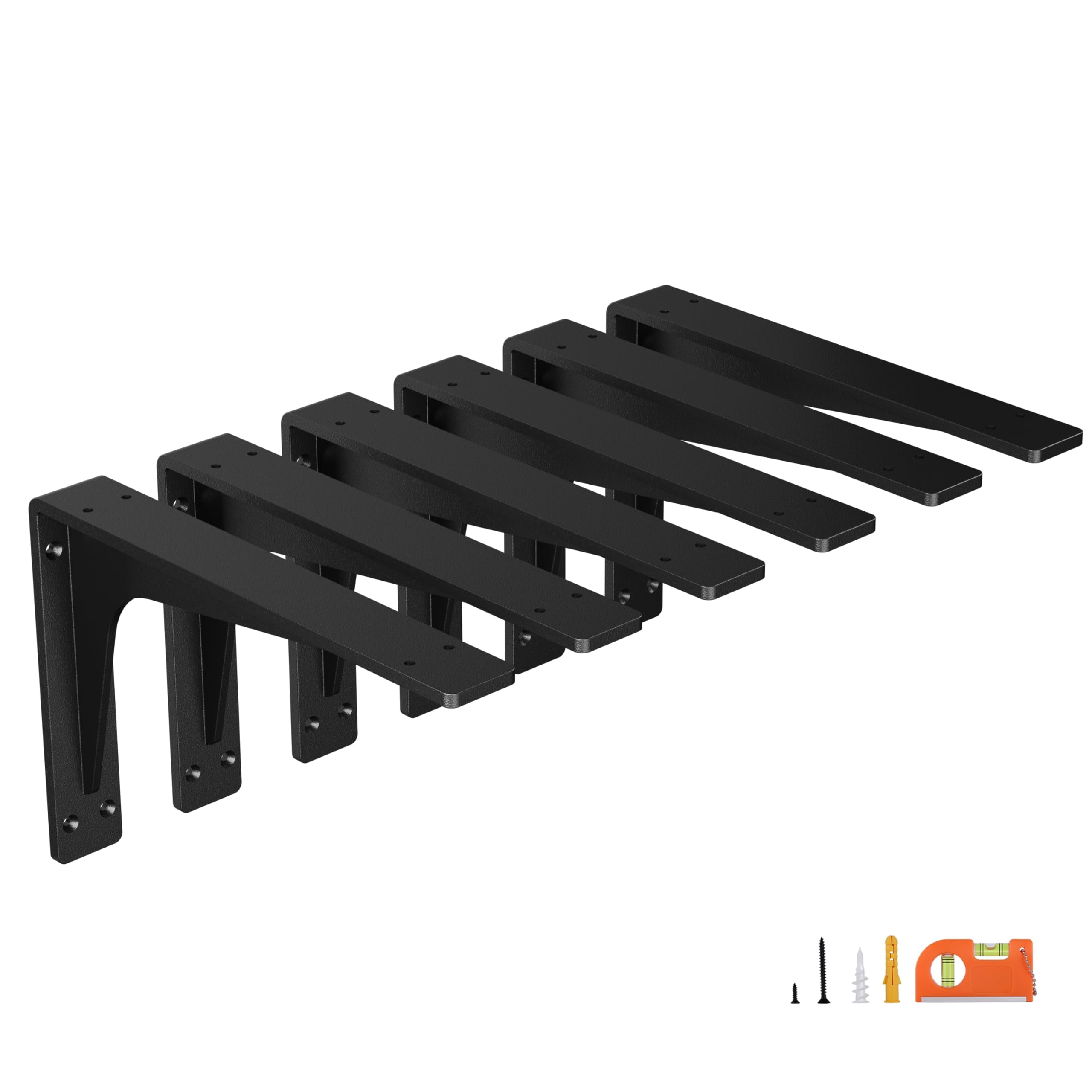 8 Inch Heavy Duty Shelf Brackets, Premium Metal Wall Bracket for Mantel ...