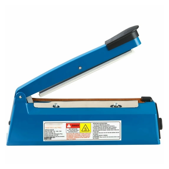 8 Inch Impulse Sealer, Manual Heat Sealer Machine, Adjustable 8 Level ...
