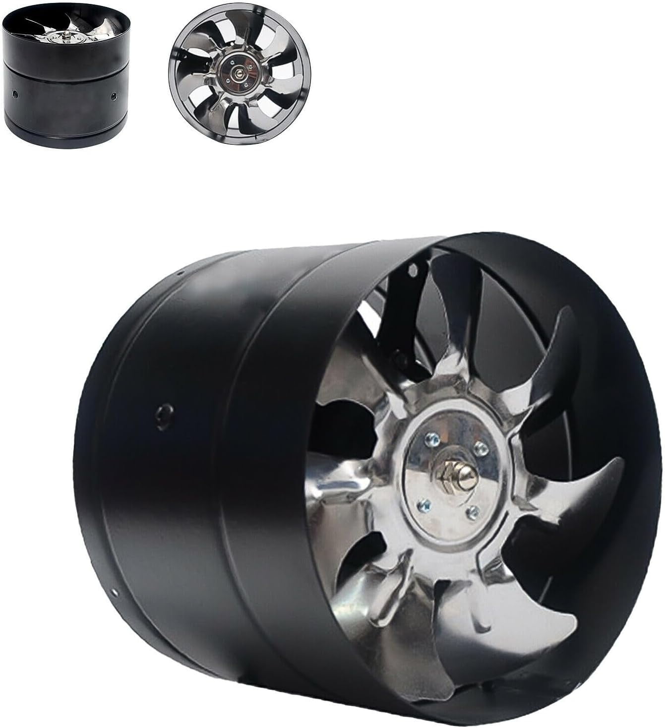 8 Inch Inline Duct Fan, 765 CFM Metal Duct Fan, Low Noise er Blower for ...