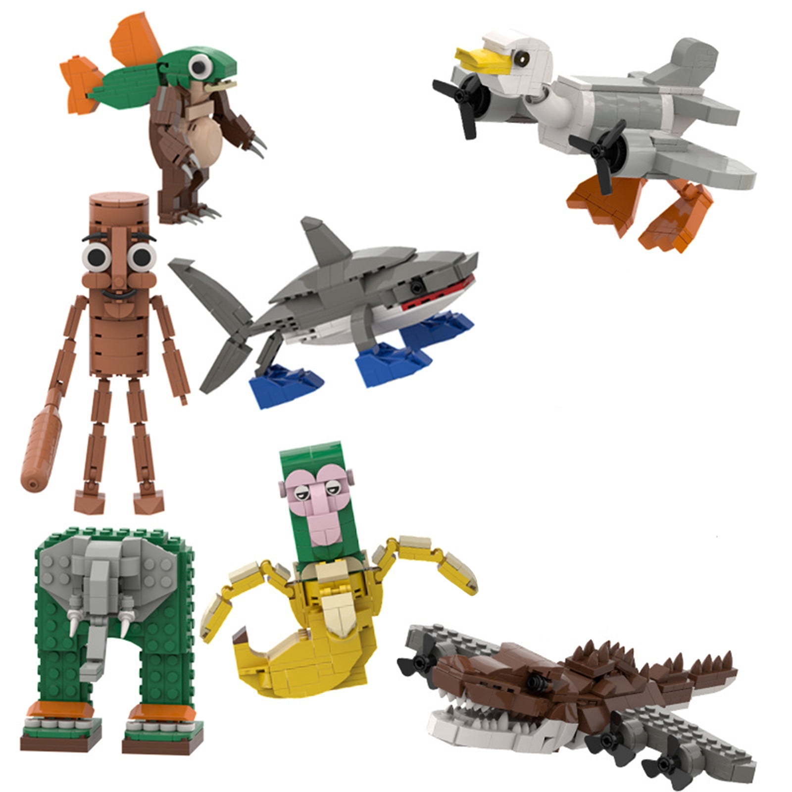 8 Inch Italian Brainrot Building Block Toy Parent-Child Playmate Small ...