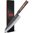 8 Inch Japanese Chef Knife Hand Forged Gyuto Knife 9 Layers High Carbon ...