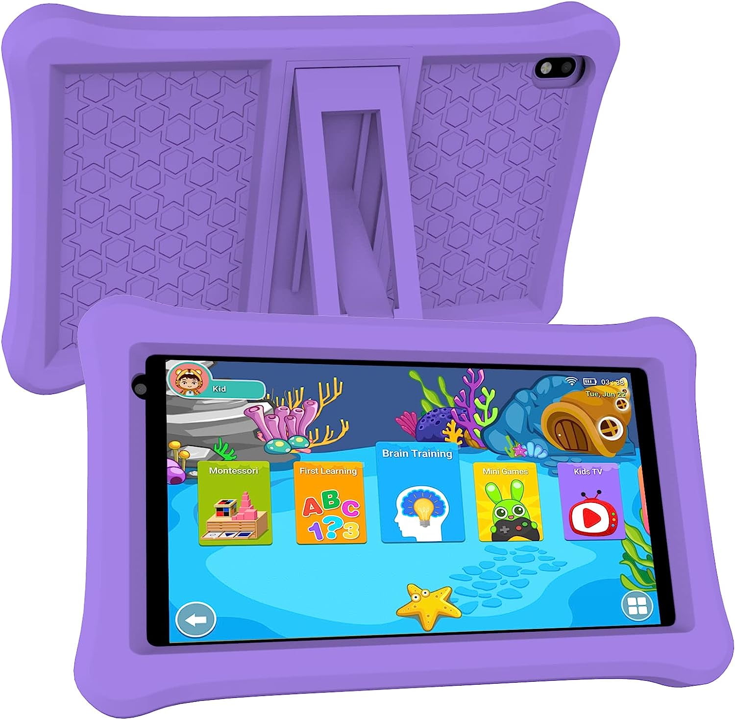 YQSAVIOR 8 Inch Kids Tablet, Android 12, 32GB+4GB RAM, Quad-core ...