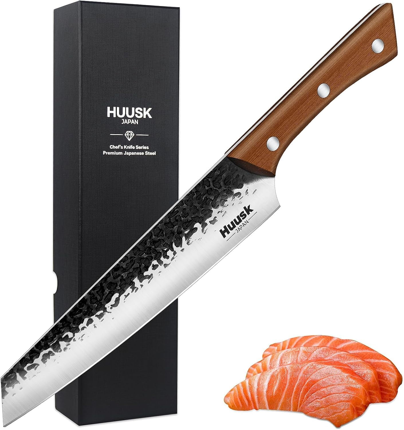 8 Inch Kiritsuke Chef Knife, Hand-Forged High Carbon Steel Japanese ...