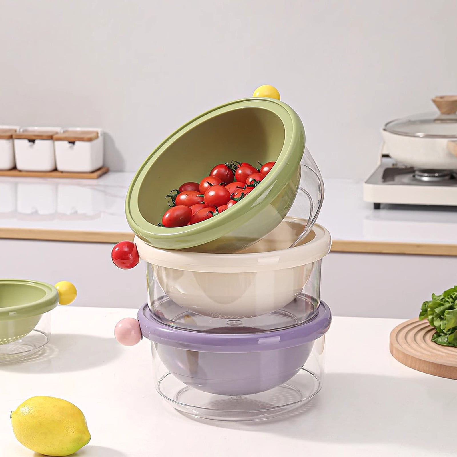 8 Inch Kitchen Organizer, Food Safe Plastic Drainer, Space Saving ...