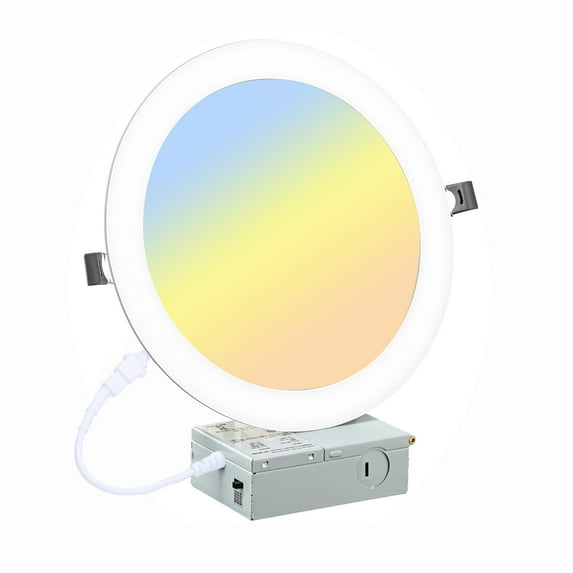 8 Inch LED Recessed Lighting with Junction Box Ultra-Thin, 3000K/4500K ...