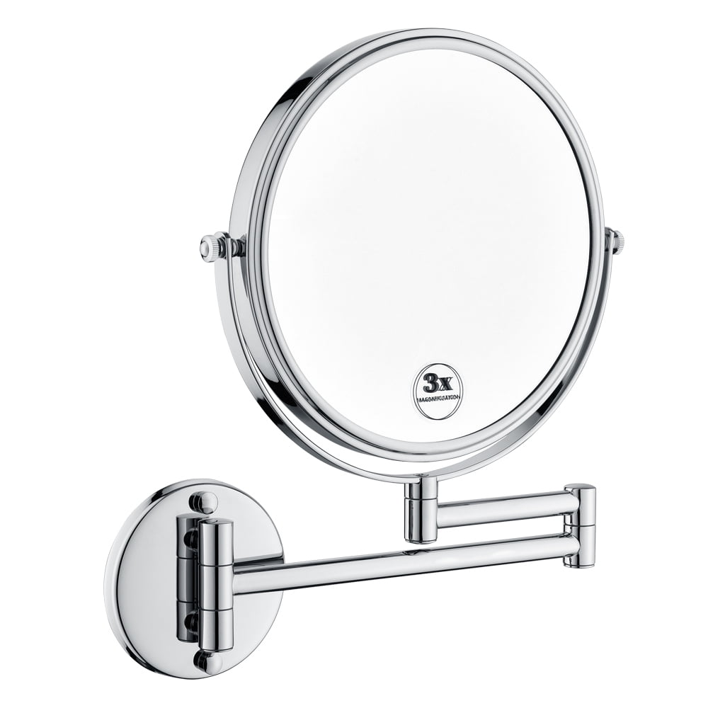 8 Inch LED Wall Mount Two-Sided Magnifying Makeup Vanity Mirror 12 Inch ...