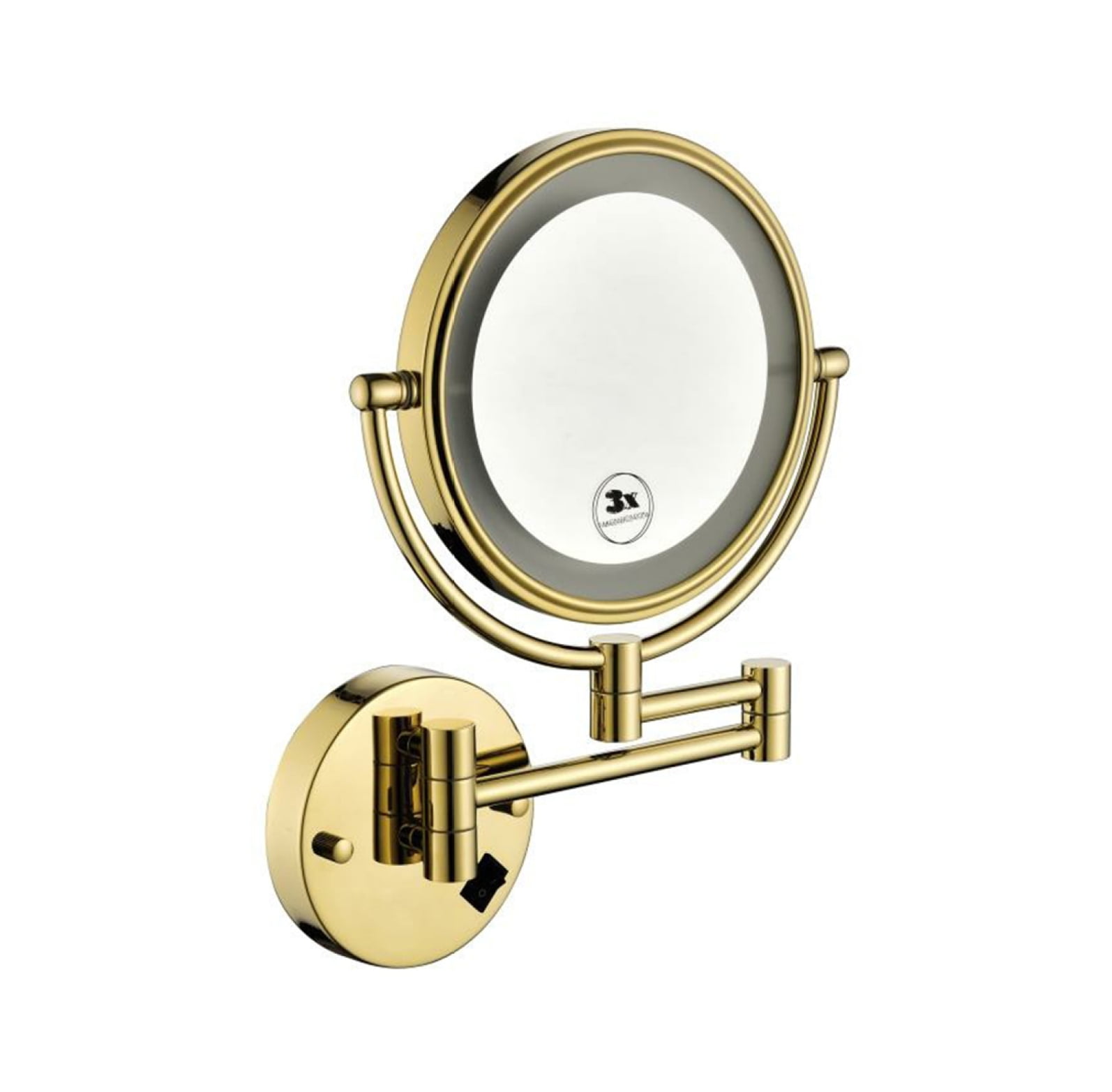 8 Inch LED Wall Mount Two-Sided Magnifying Makeup Vanity Mirror 12 Inch ...