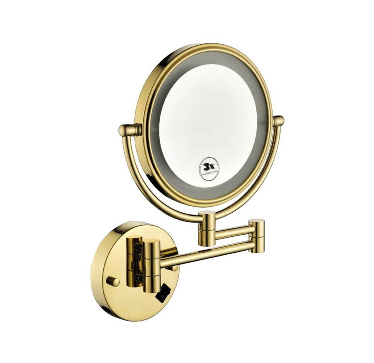 8 Inch LED Wall Mount Two-Sided Magnifying Makeup Vanity Mirror 12 Inch ...