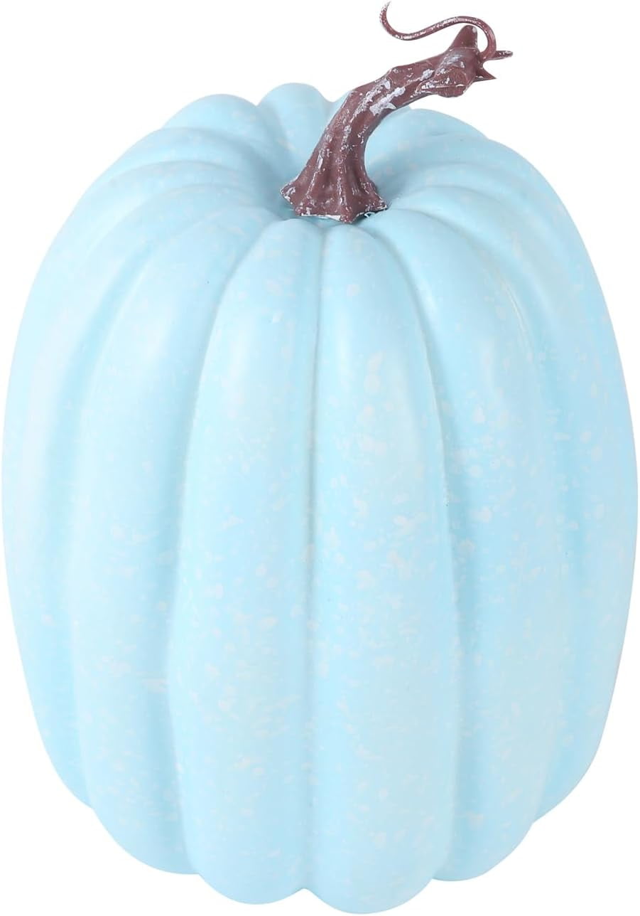 8 Inch Large Artificial Pumpkins DIY White Decorative Foam Pumpkins ...