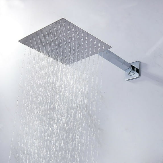 8 Inch Large Round/Square Shower Head Overhead Rainfall Chrome ...