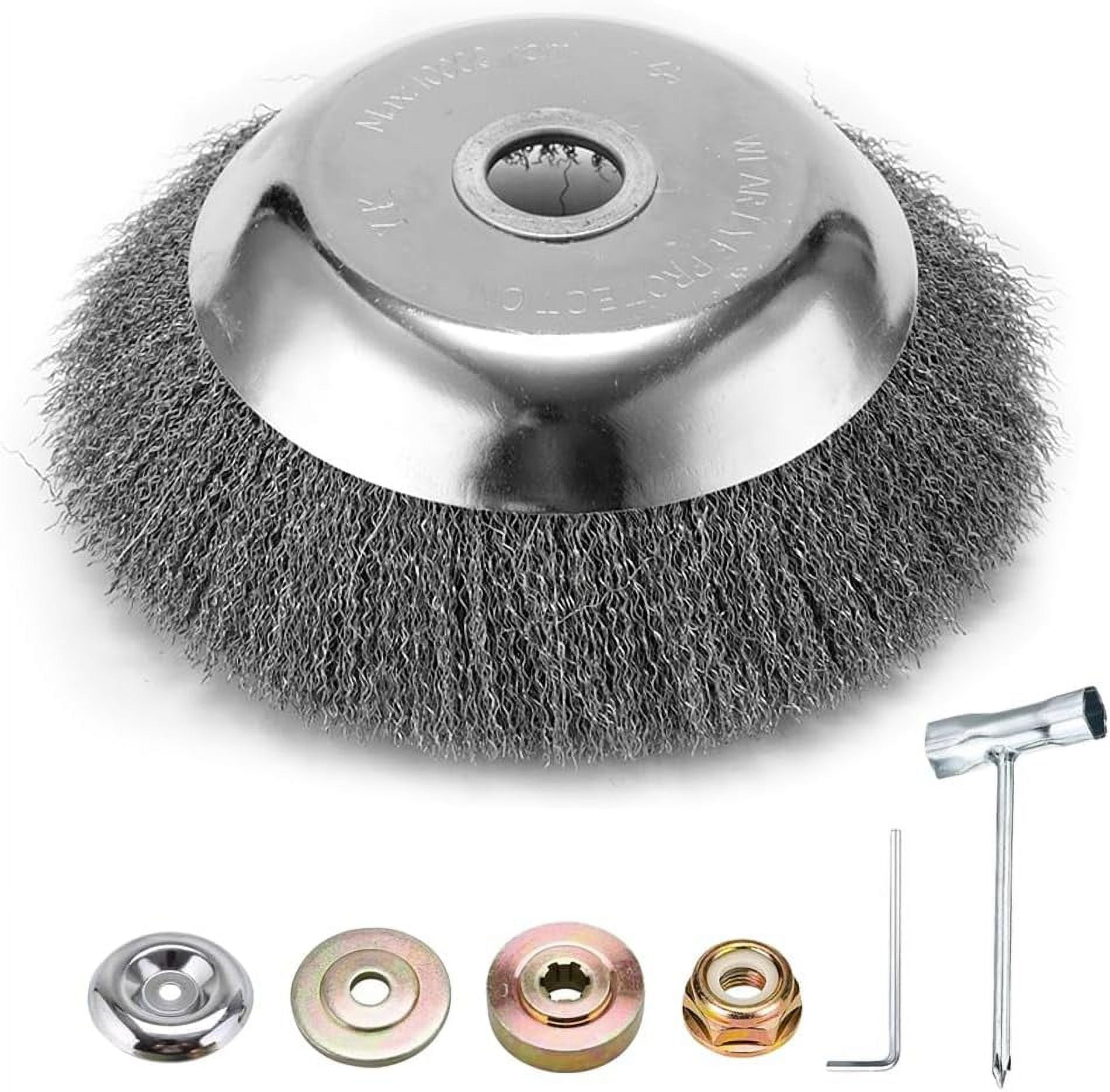 Trimmer Weed Brush Head, 8-Inch Universal Steel Wire Weeding Wheel with ...