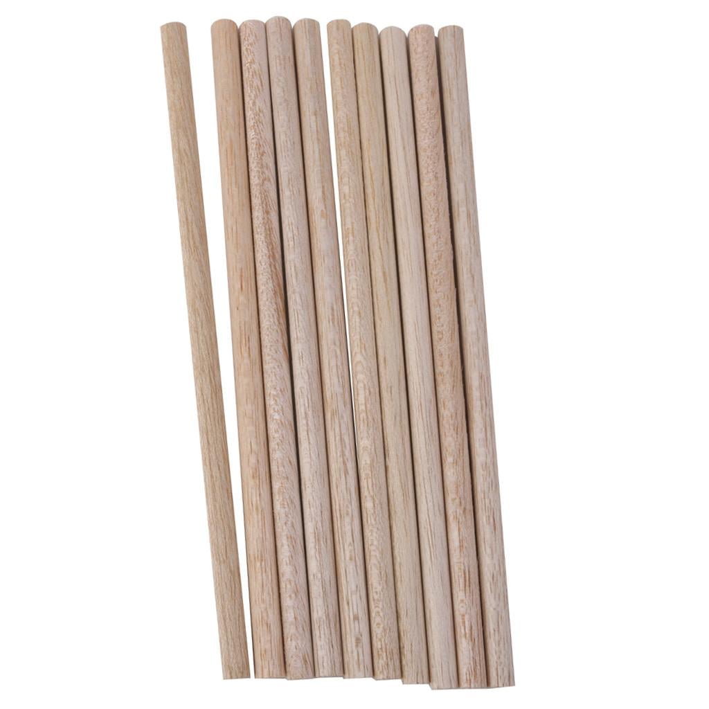8 Inch Long Balsa Dowel Rods Wooden Craft Sticks Rods for Craft ...