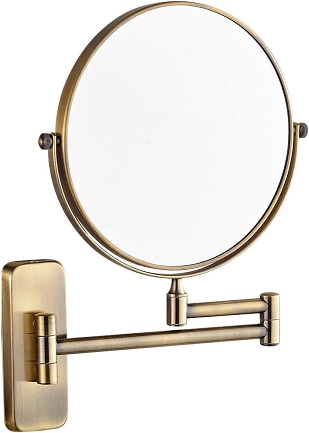 8 Inch Makeup Mirrors, Double Sided Brass Magnifying, Extendable ...
