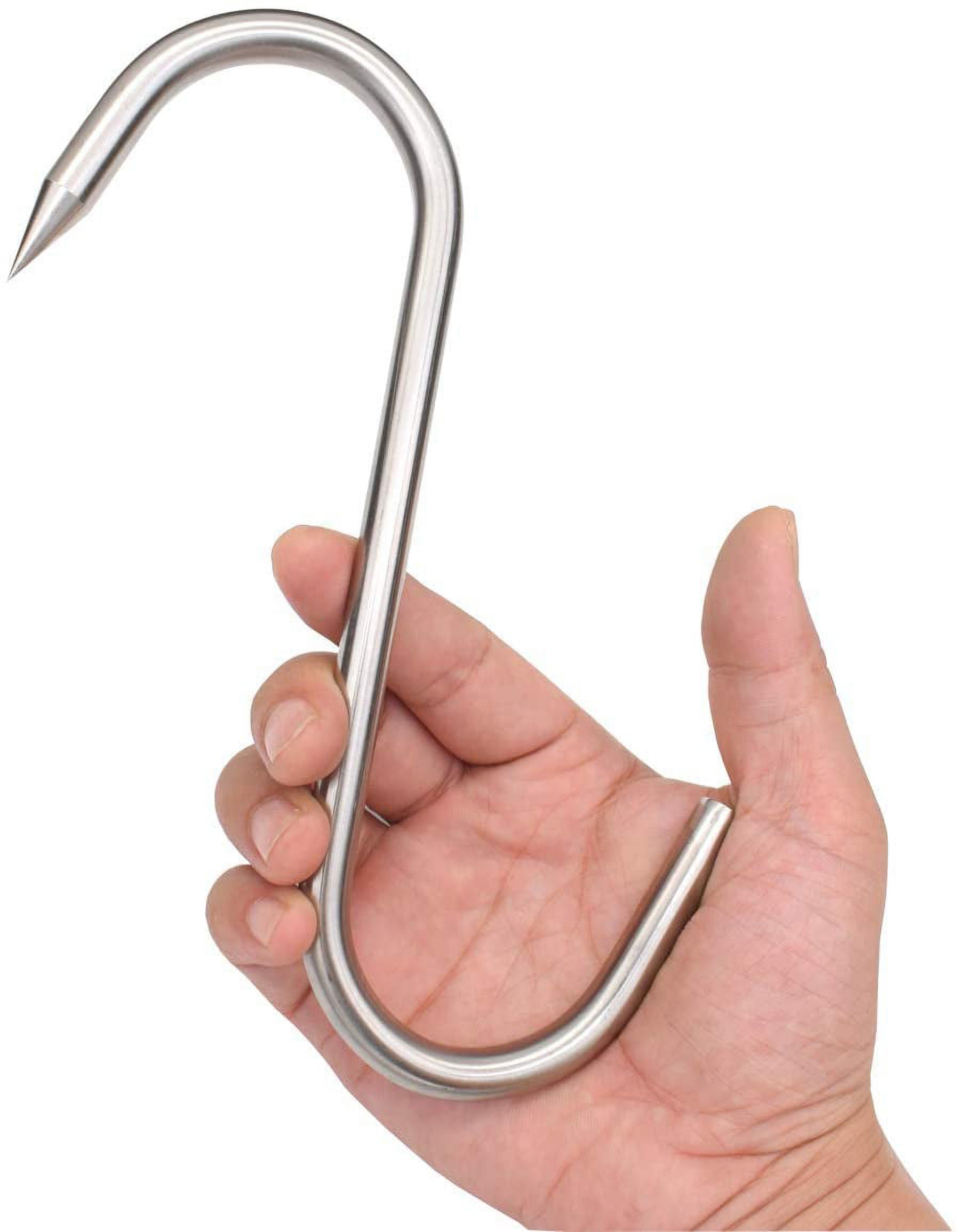 8 Inch Meat Hook 10mm Heavy Duty Stainless Steel Butcher Hooks for ...