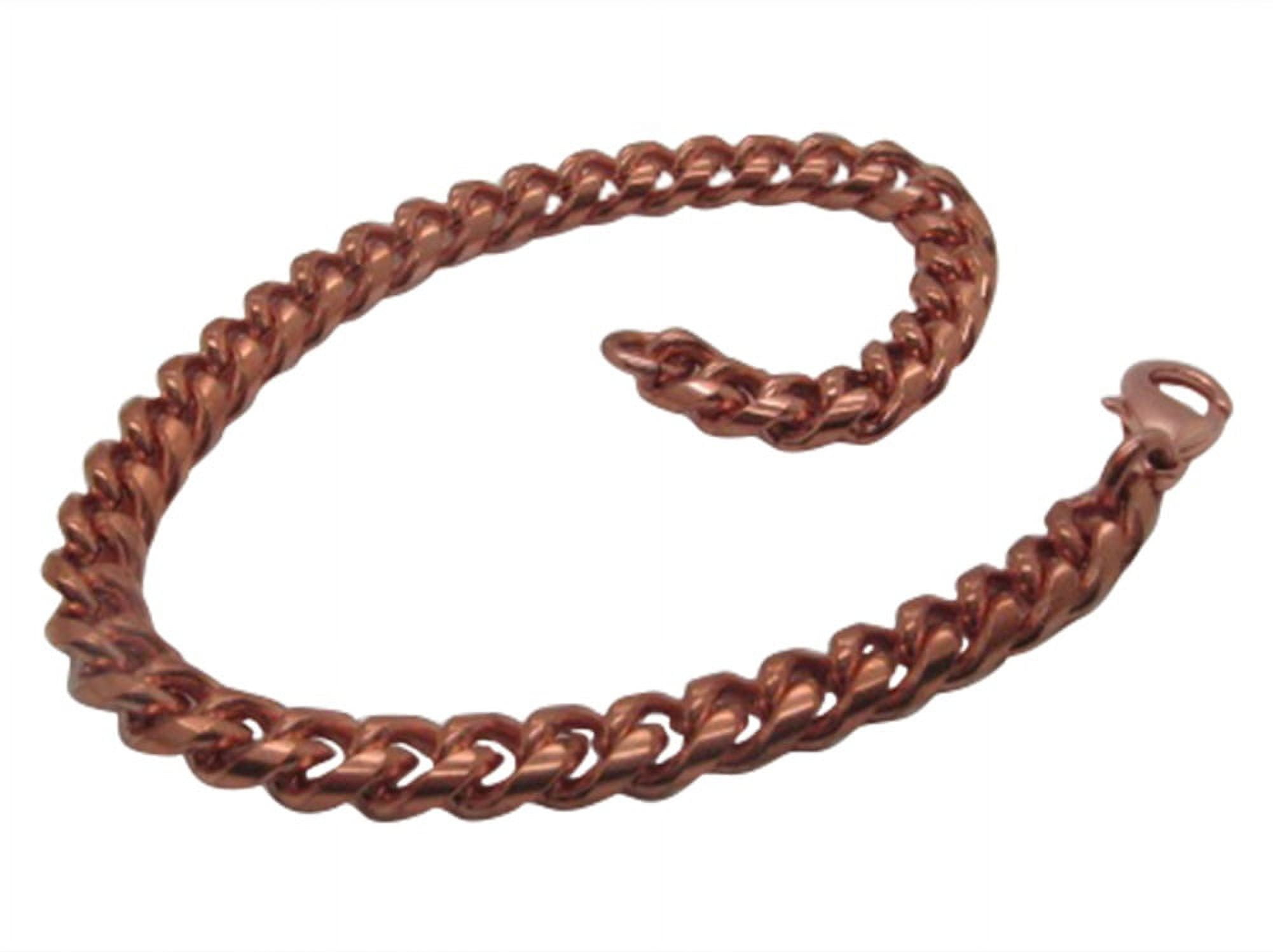 8 Inch Men's Solid Copper Link Bracelet CB778G - 3/8 of an inch wide ...
