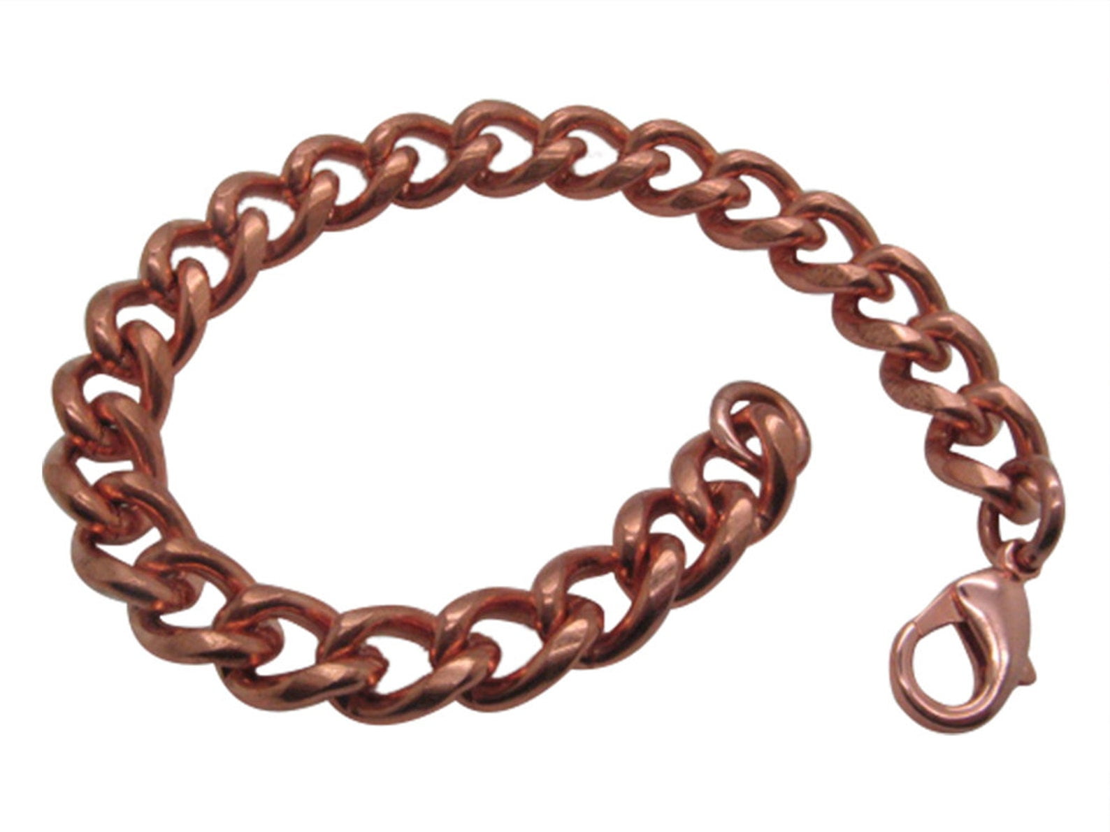 8 Inch Men's Solid Copper Link Bracelet CB899G - 7/16 of an inch wide ...