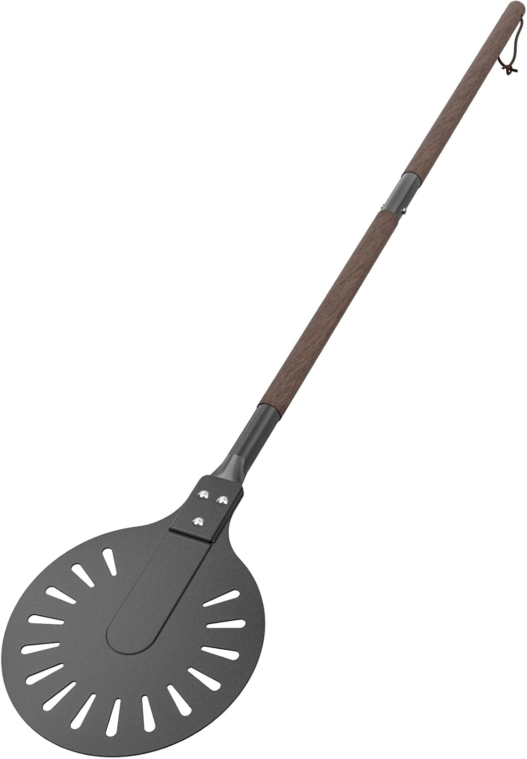 8 Inch Metal Pizza Turning Peel with 48 Inch Long Wooden Handle ...