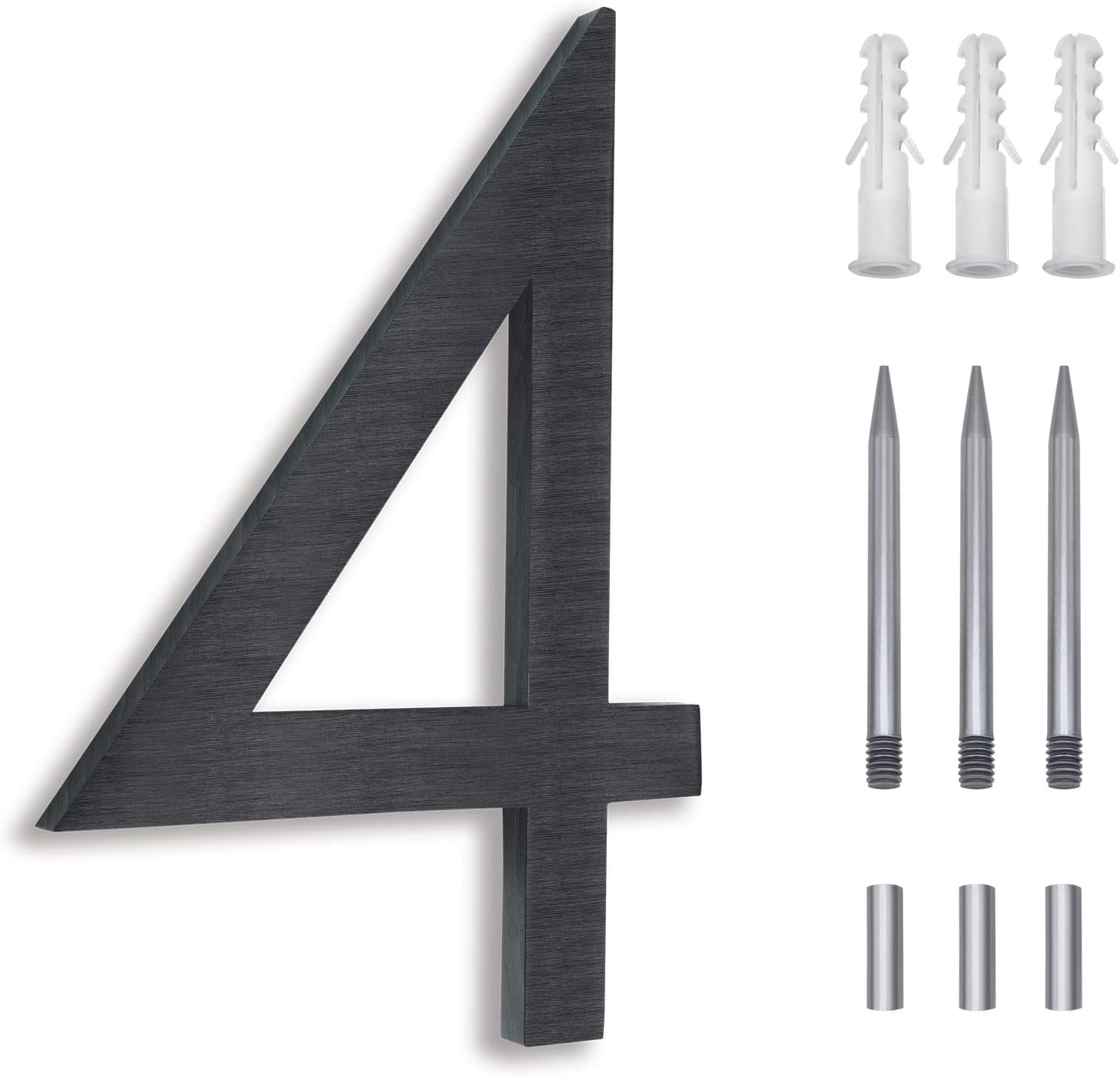 8 Inch Modern Address Numbers for Houses, Large Metal Black House ...