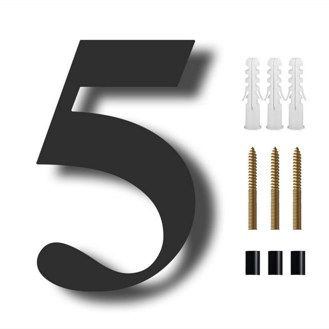 8 Inch Modern Floating House Numbers Large Black Shadow Home Address ...