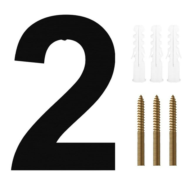 8 Inch Modern Floating House Numbers Large Black Shadow Home Address ...