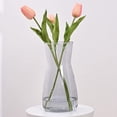 8 Inch Modern Gray Crystal Clear Glass Flower Vases for Centerpieces ...