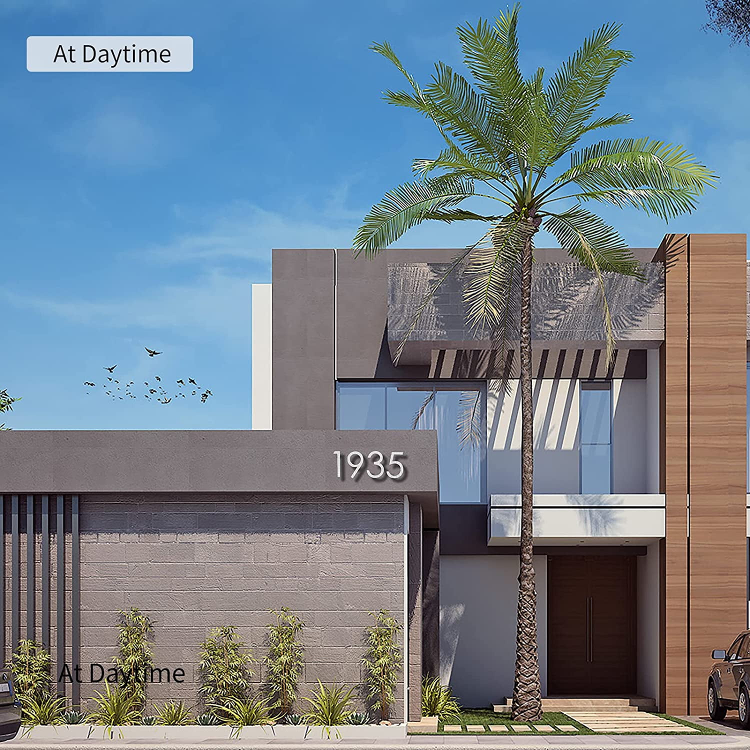 8 Inch Modern House Numbers, Address Numbers For Houses Large Black ...