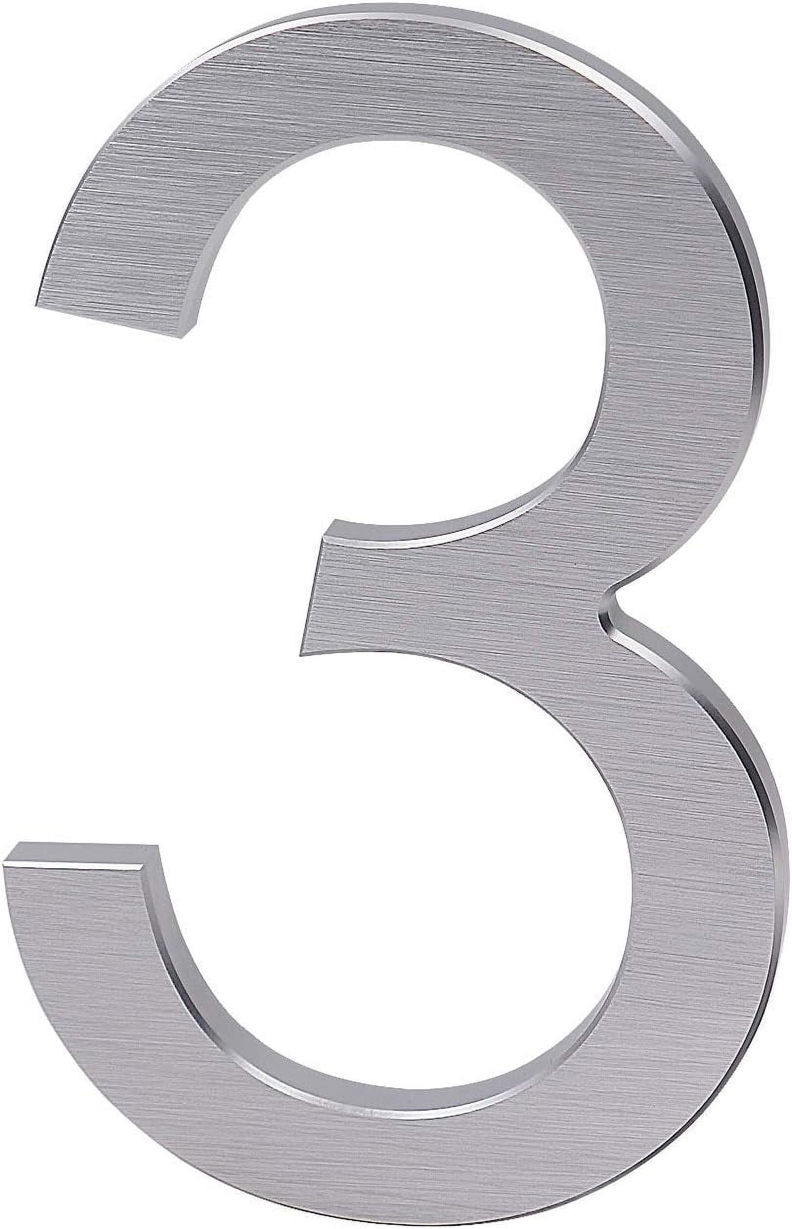 8 Inch Modern House Numbers - Premium Aluminum Floating Home Address ...