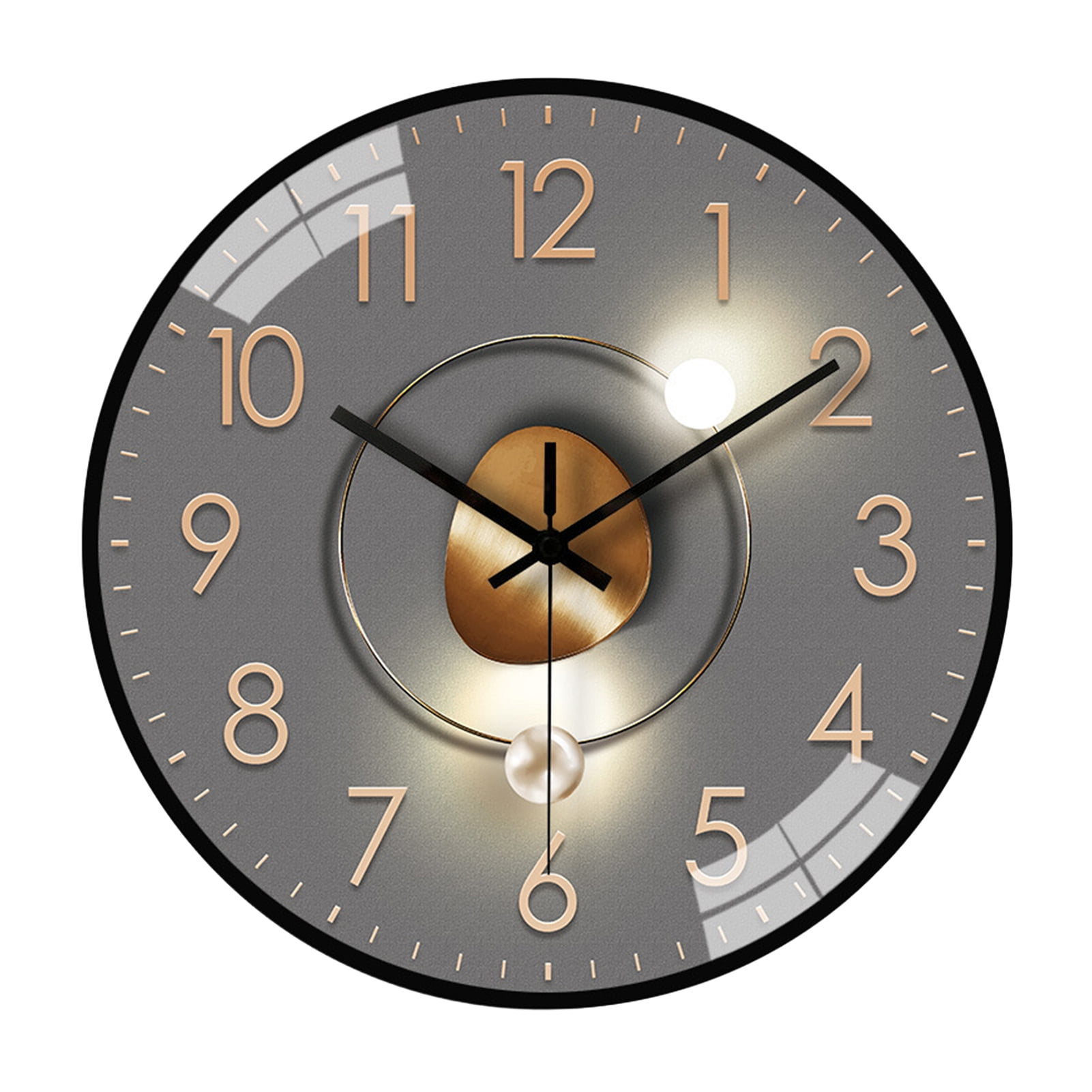 8 Inch Modern Wall Clock Silent Non-Ticking Battery Operated Wall ...