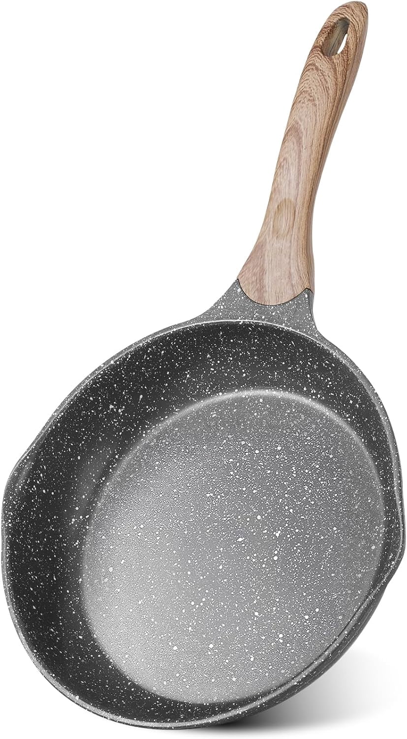 8 Inch Nonstick Frying Pan For Egg, Nonstick Omelette Skillet with Soft ...