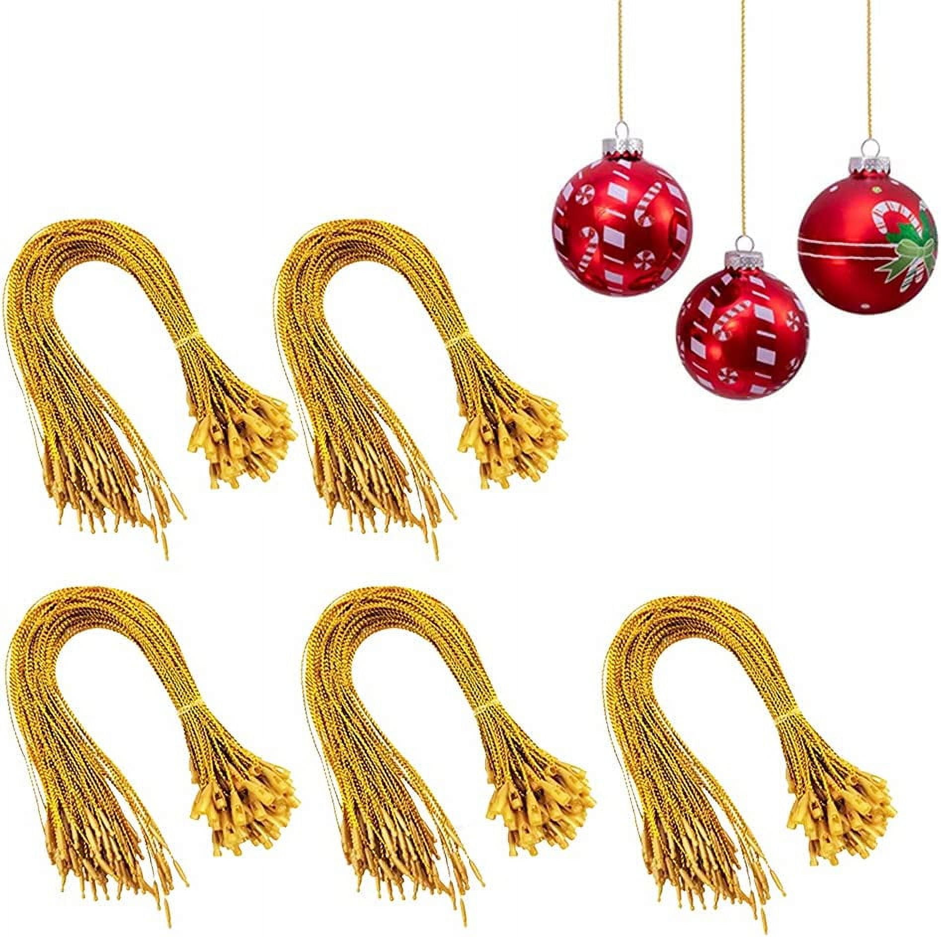 8 Inch Ornament Hanger, Tags Hanger, Snap Lock String, Metallic Cord ...