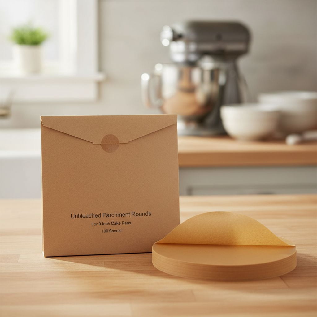 8 Inch Parchment Paper Rounds (100 Sheets) - Unbleached, Pre-cut, High ...
