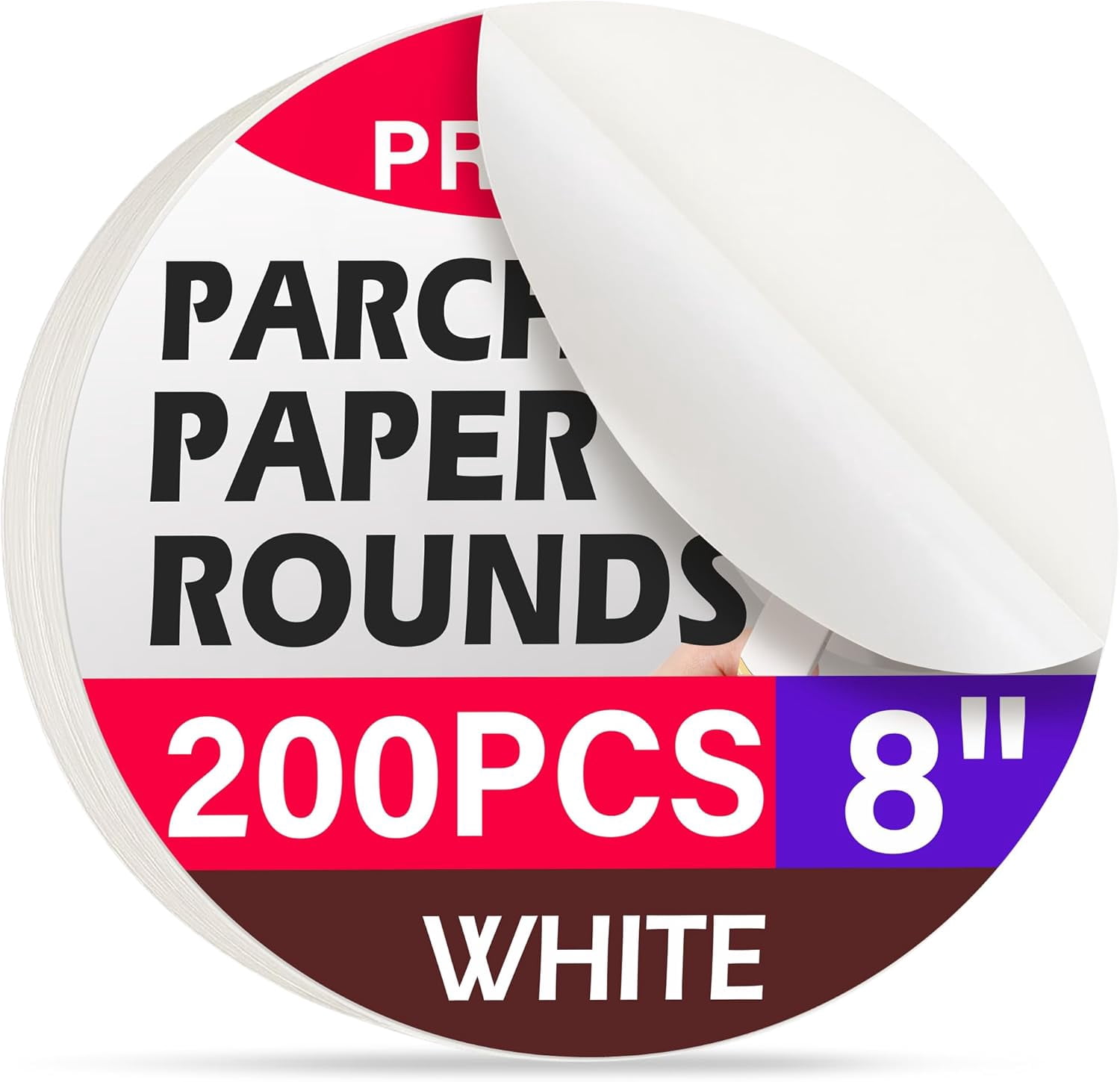 8 Inch Parchment Paper Rounds, 200Pcs Precut Baking Paper Sheets,Non ...