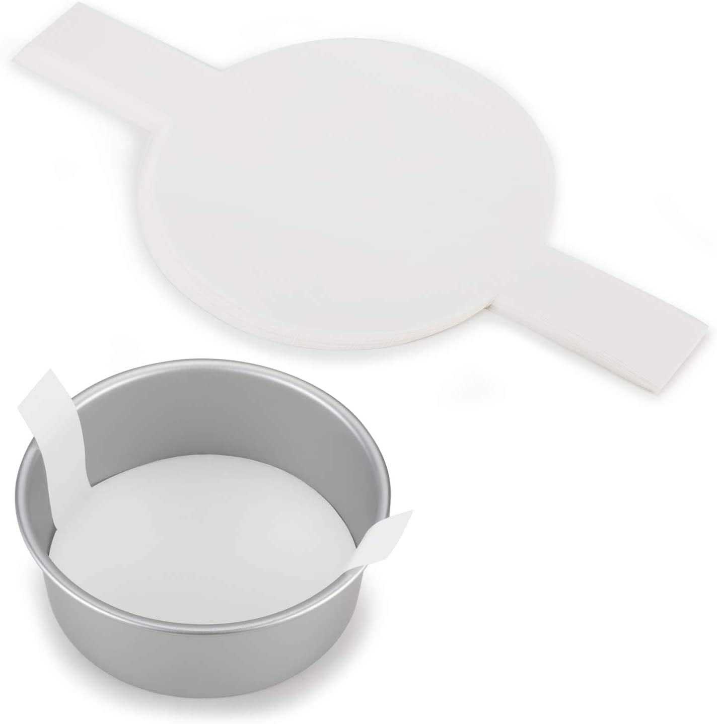 8 Inch Parchment Paper Rounds, Set of 100, Non Stick Baking Parchment ...