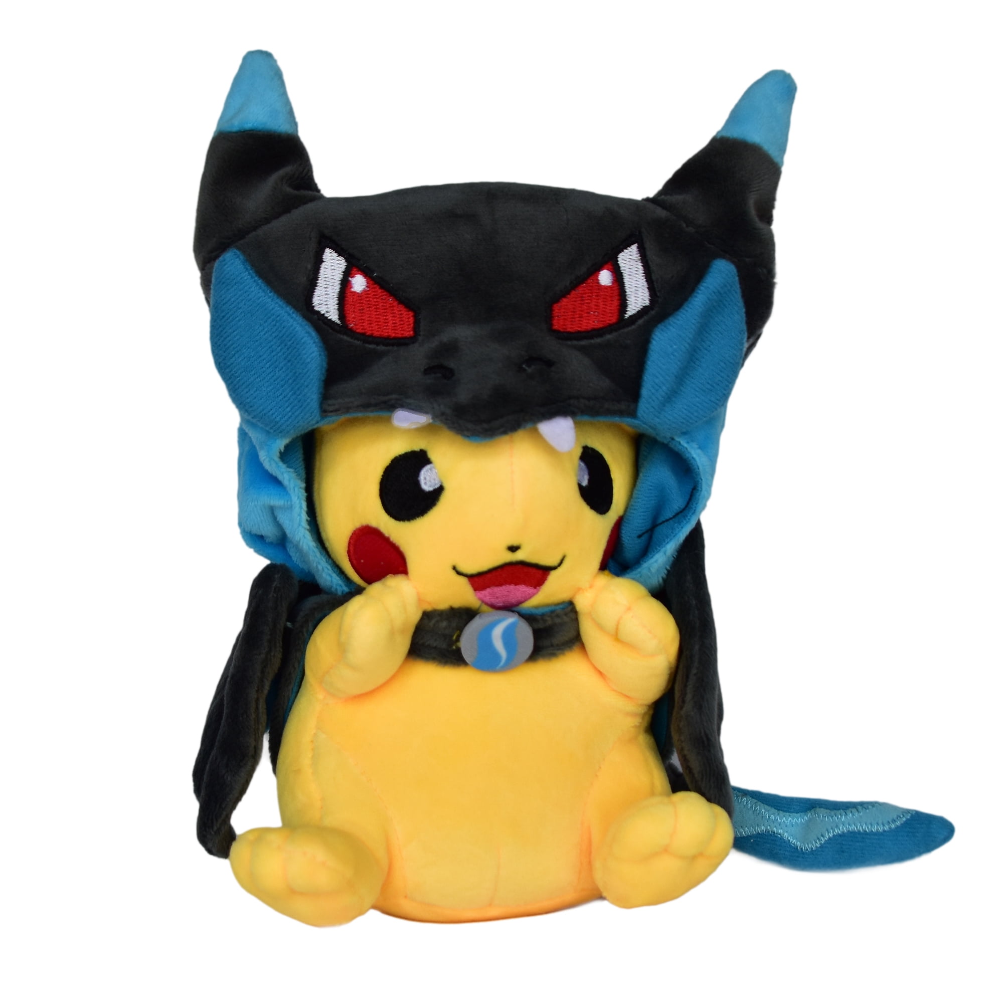 8 Inch Pi k chu Cosplay Char i zard Plush Stuffed Animal With Blue Hat ...