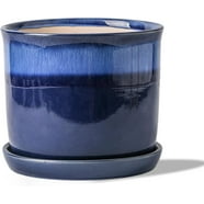 Free Shipping! Trendspot Mediterranean 12" Round Blue Ceramic Planter ...