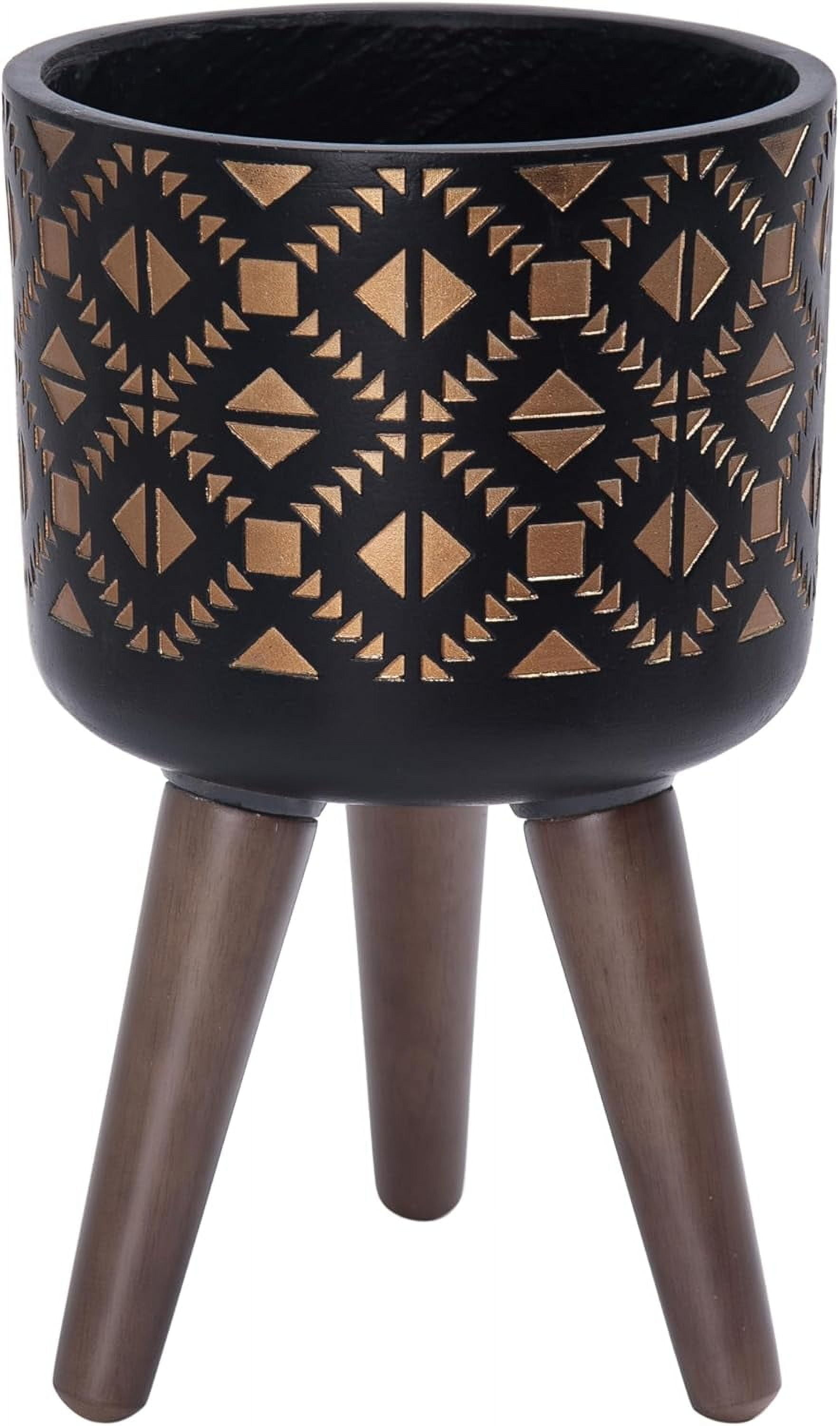 8 Inch Planter Pot with Stand, Mid-Century Tall Plant Pot with Legs for ...