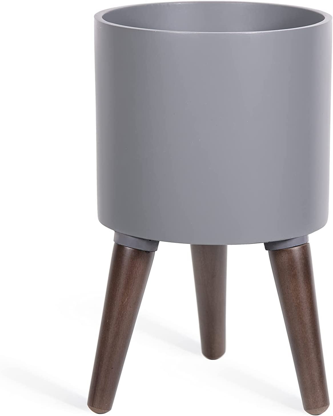 8 Inch Planter Pot with Stand, Mid-Century Tall Plant Pot with Legs for ...