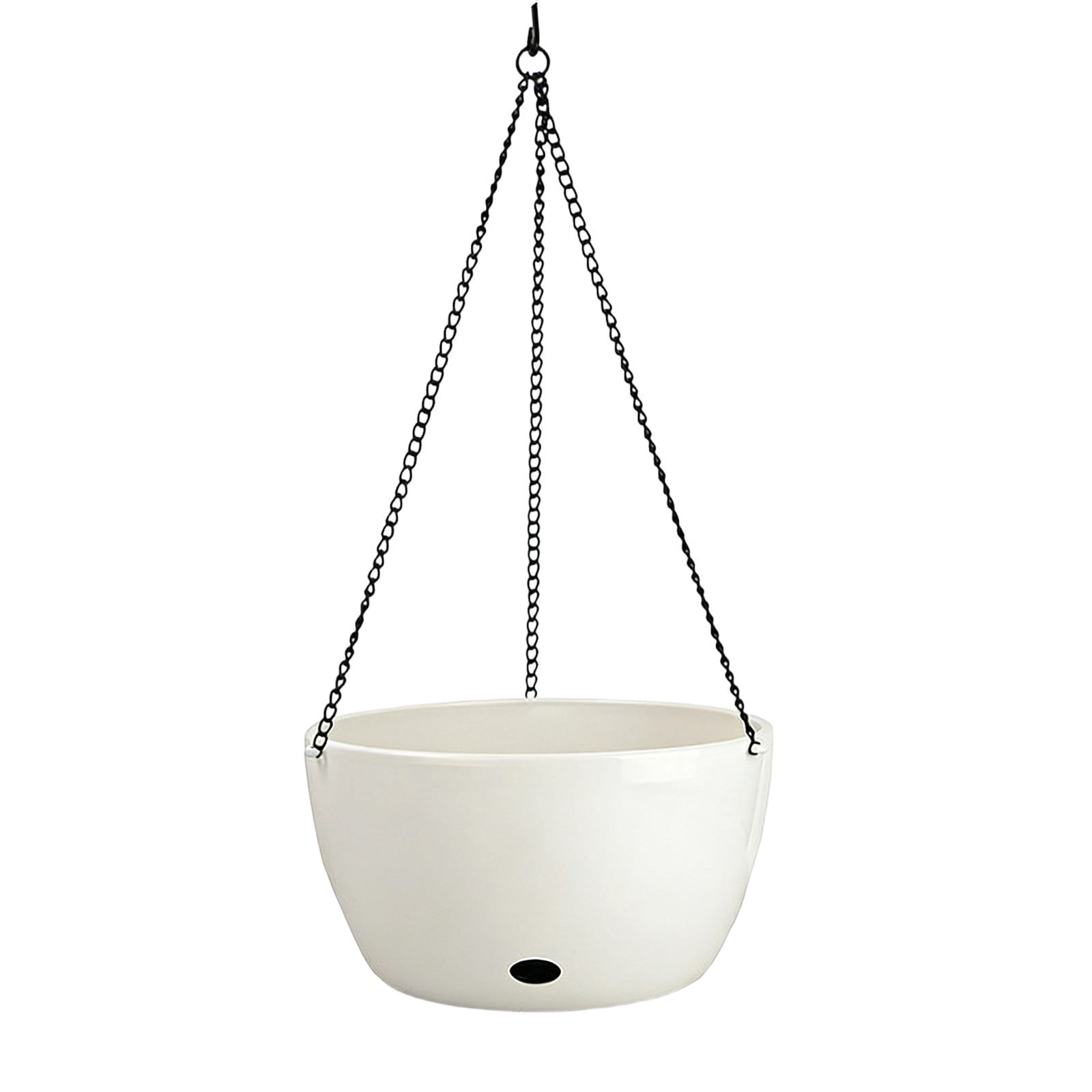 8 Inch Plastic Self-Watering Hanging Planters with Detachable Chain ...