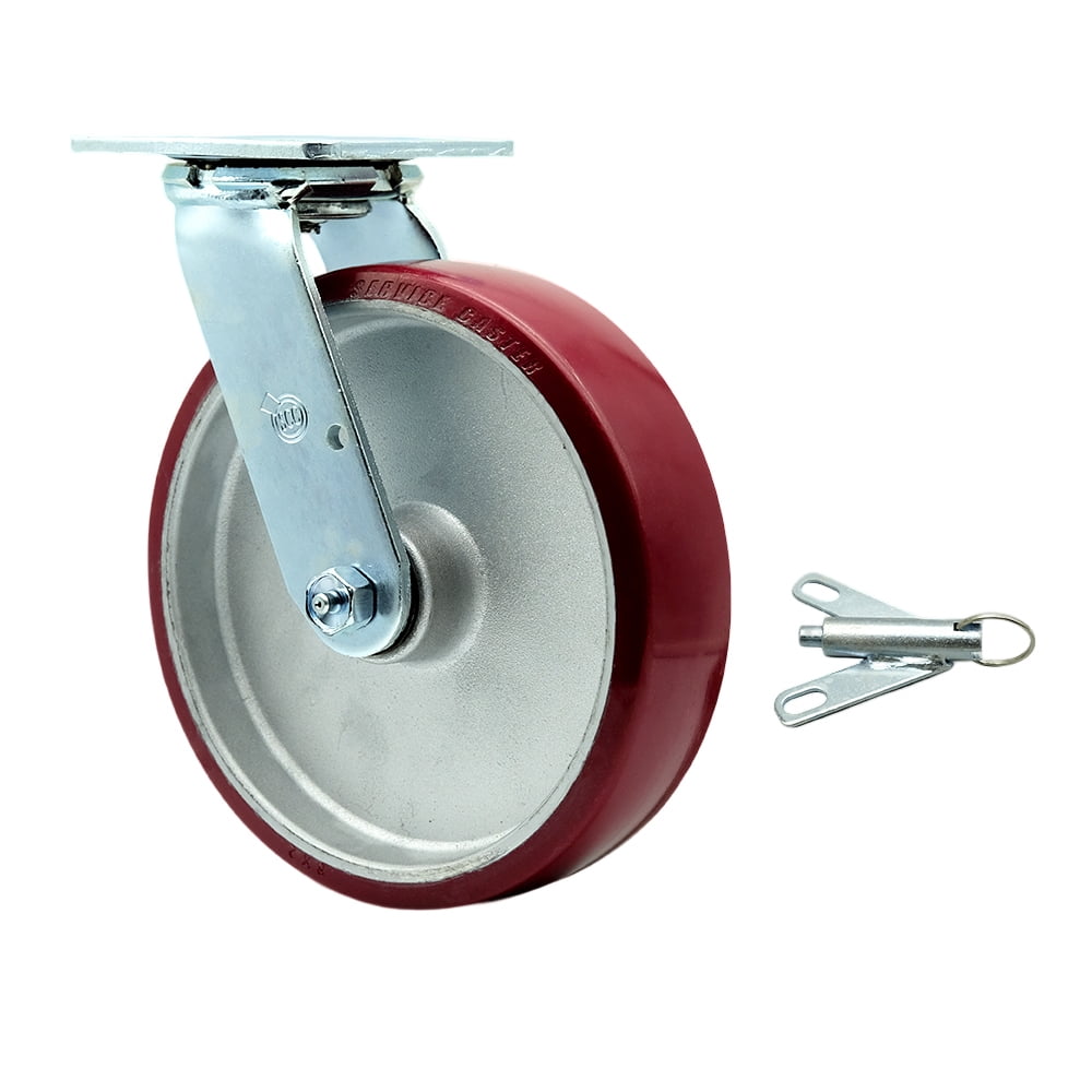 8 Inch Poly on Aluminum Swivel Caster with Ball Bearing and Swivel Lock ...