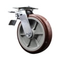8 Inch Polyurethane Swivel Caster with Roller Bearing and Total Lock ...
