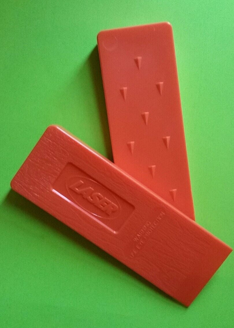 8-Inch Professional Chainsaw Felling Wedges - Orange Barbed Poly Wedges ...