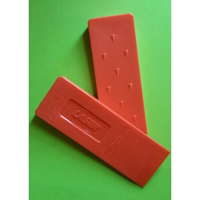 8-Inch Professional Chainsaw Felling Wedges - Orange Barbed Poly Wedges ...