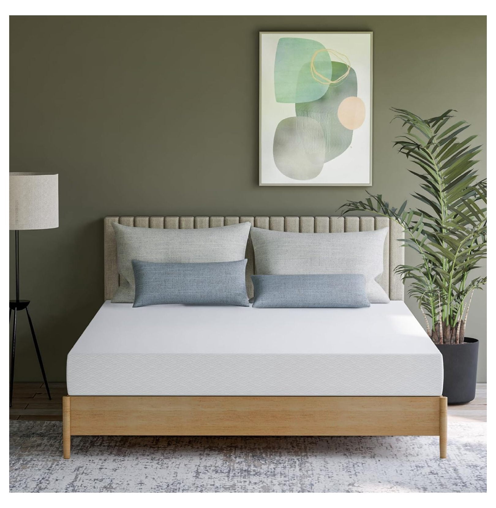 8 Inch Queen Cooling Gel Green Tea Memory Foam Mattress Medium Firm ...