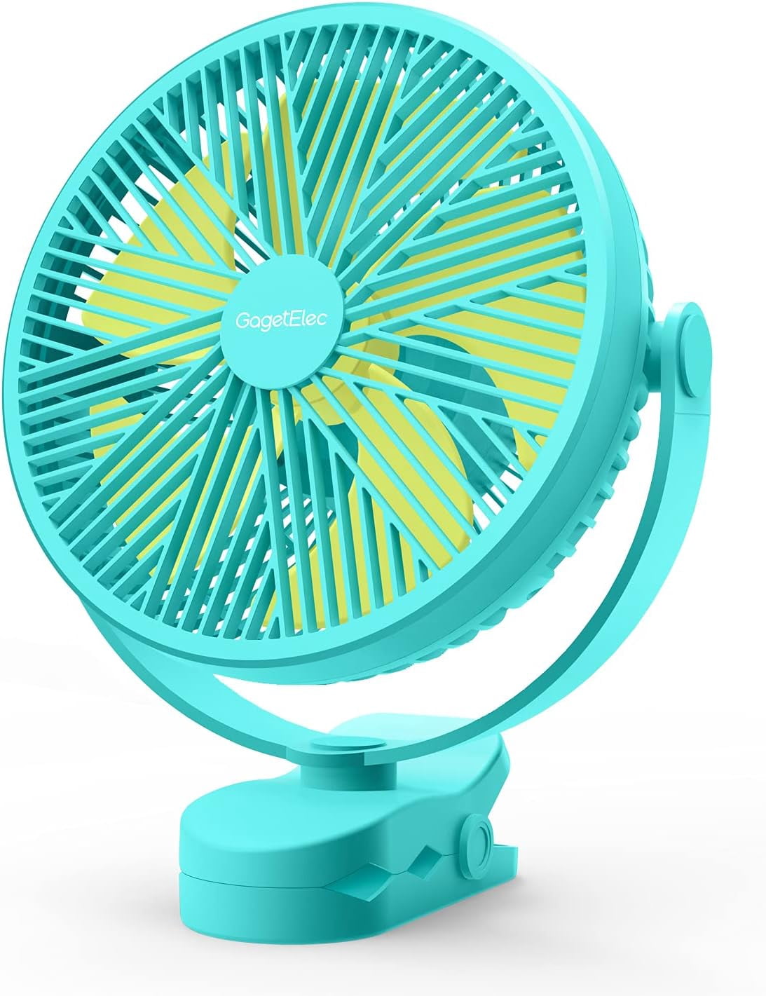 8-Inch Rechargeable Clip on Fan 10000mAh USB Desk Fan with 4 Speeds ...