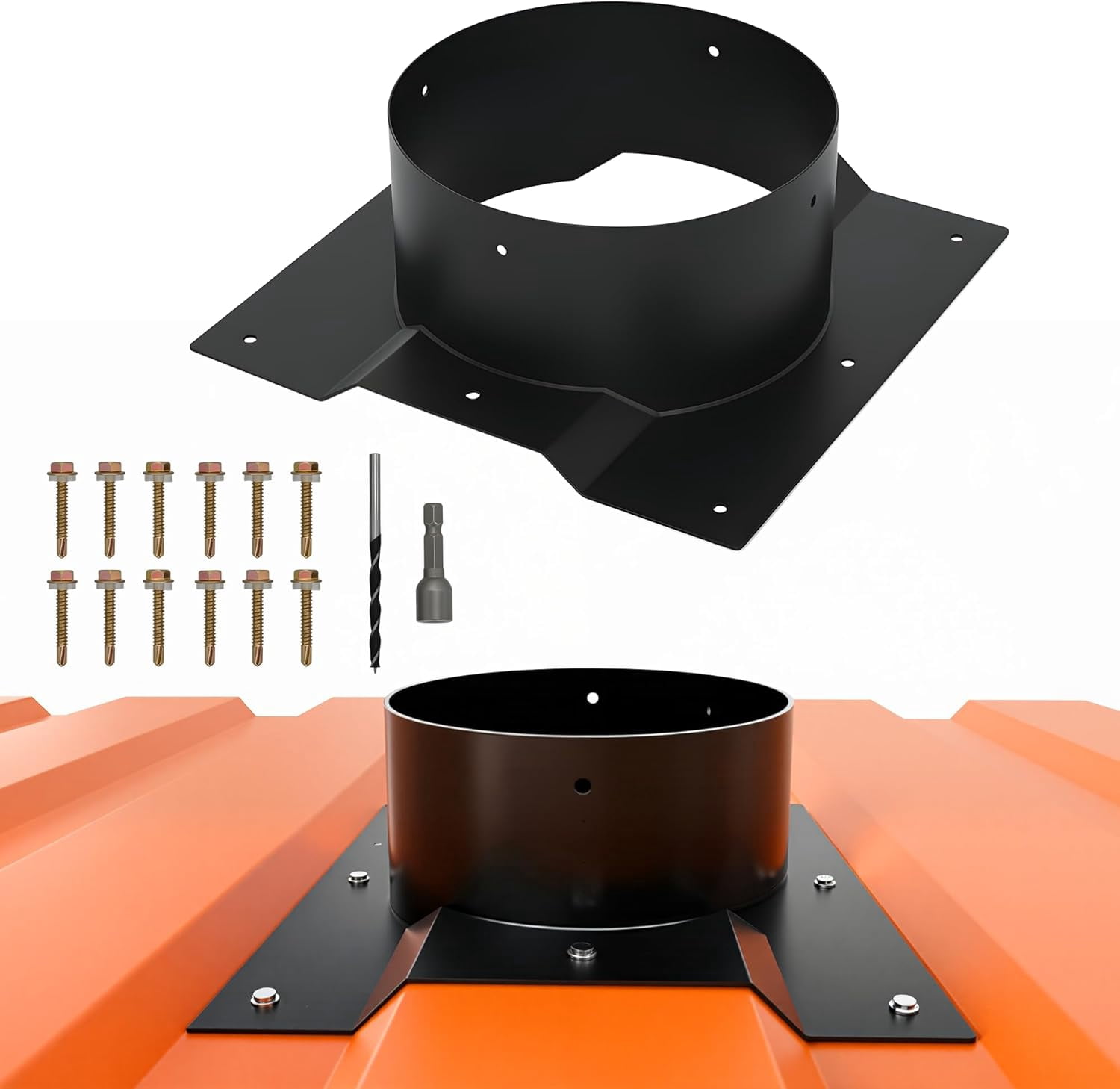 8-Inch Roof Vent Adapter,Shipping Container Corrugated Roof Vent ...