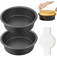 8 Inch Round Cake Pan Set for Baking with 60 Pieces Parchment Paper ...