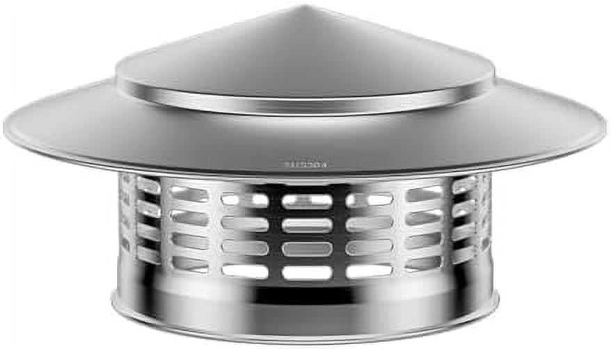 8 Inch Round Chimney Cap, 8 Inch Chimney Cap with Screen, Stove Pipe ...